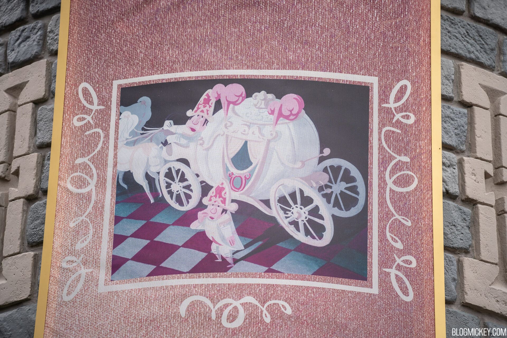 Vibrant Banners Restored at Cinderella Castle, Mary Blair Art Banners ...