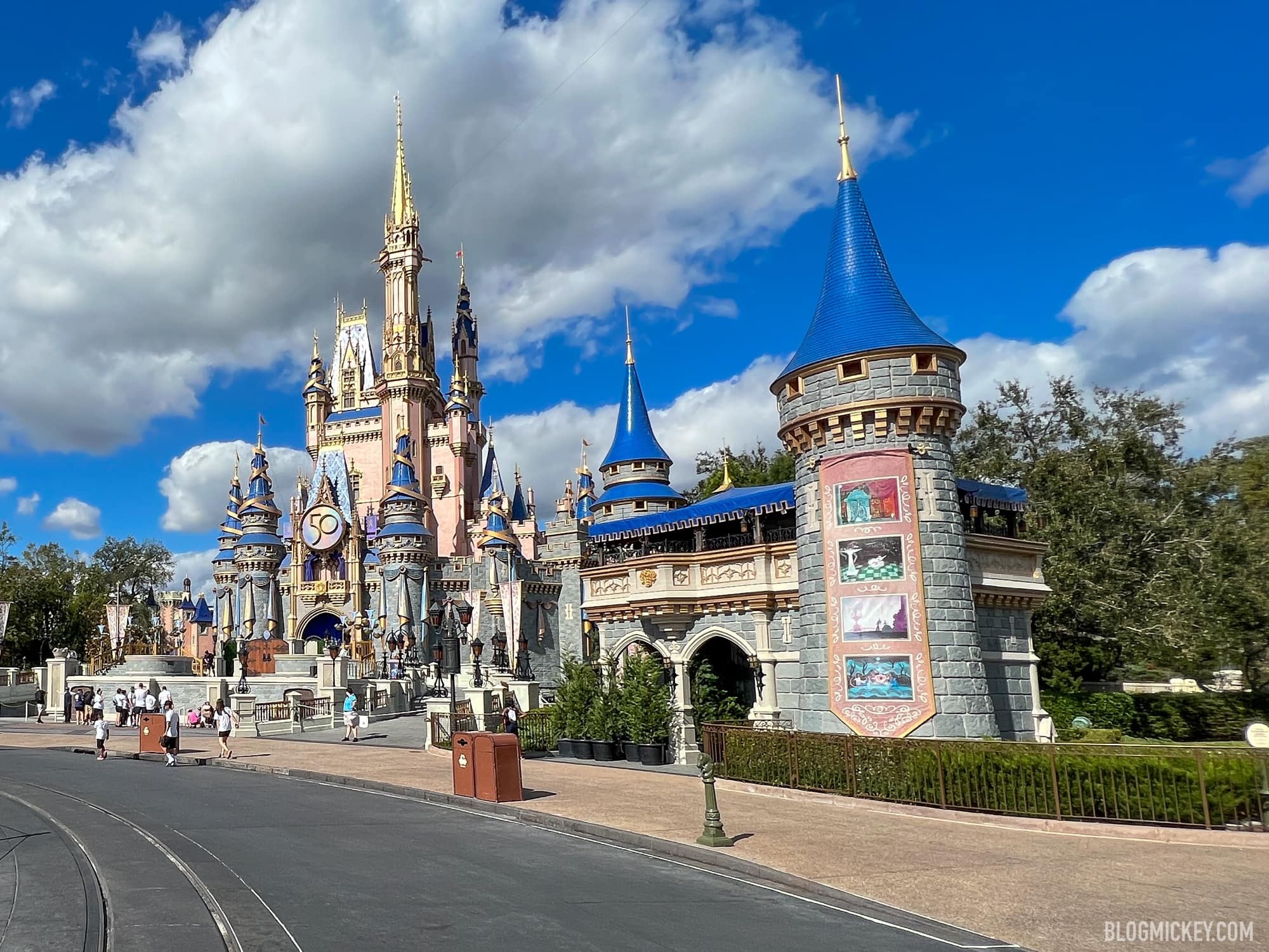 Vibrant Banners Restored at Cinderella Castle, Mary Blair Art Banners ...
