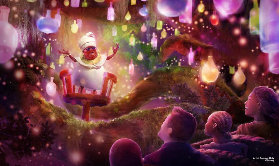 CONCEPT ART: Mama Odie Scene in Tiana's Bayou Adventure