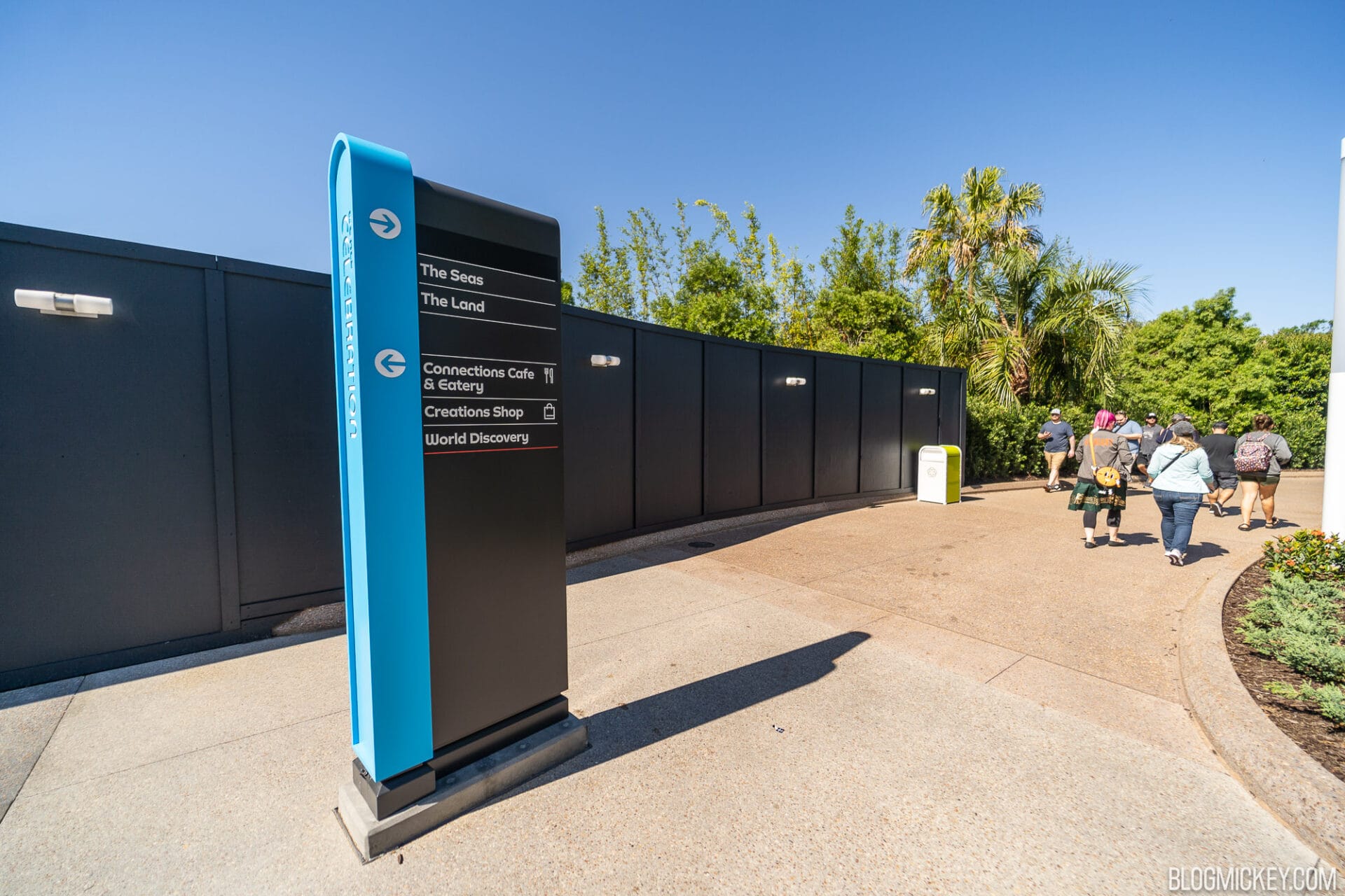 New World Celebration Wayfinding Sign Installed at EPCOT