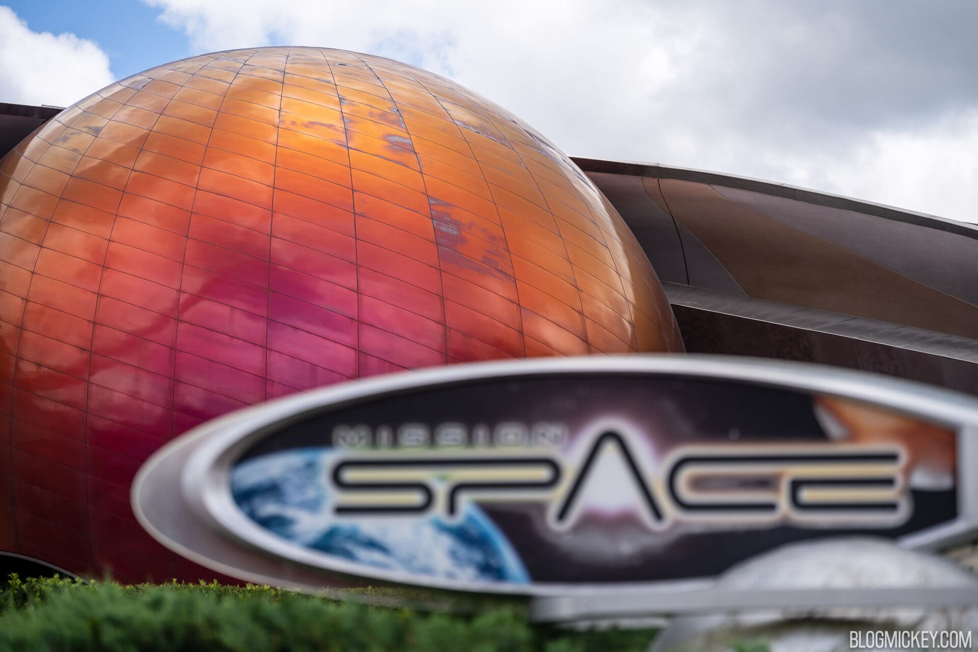 Refurbishment Underway for Sun-Damaged Mission: SPACE Facade at EPCOT