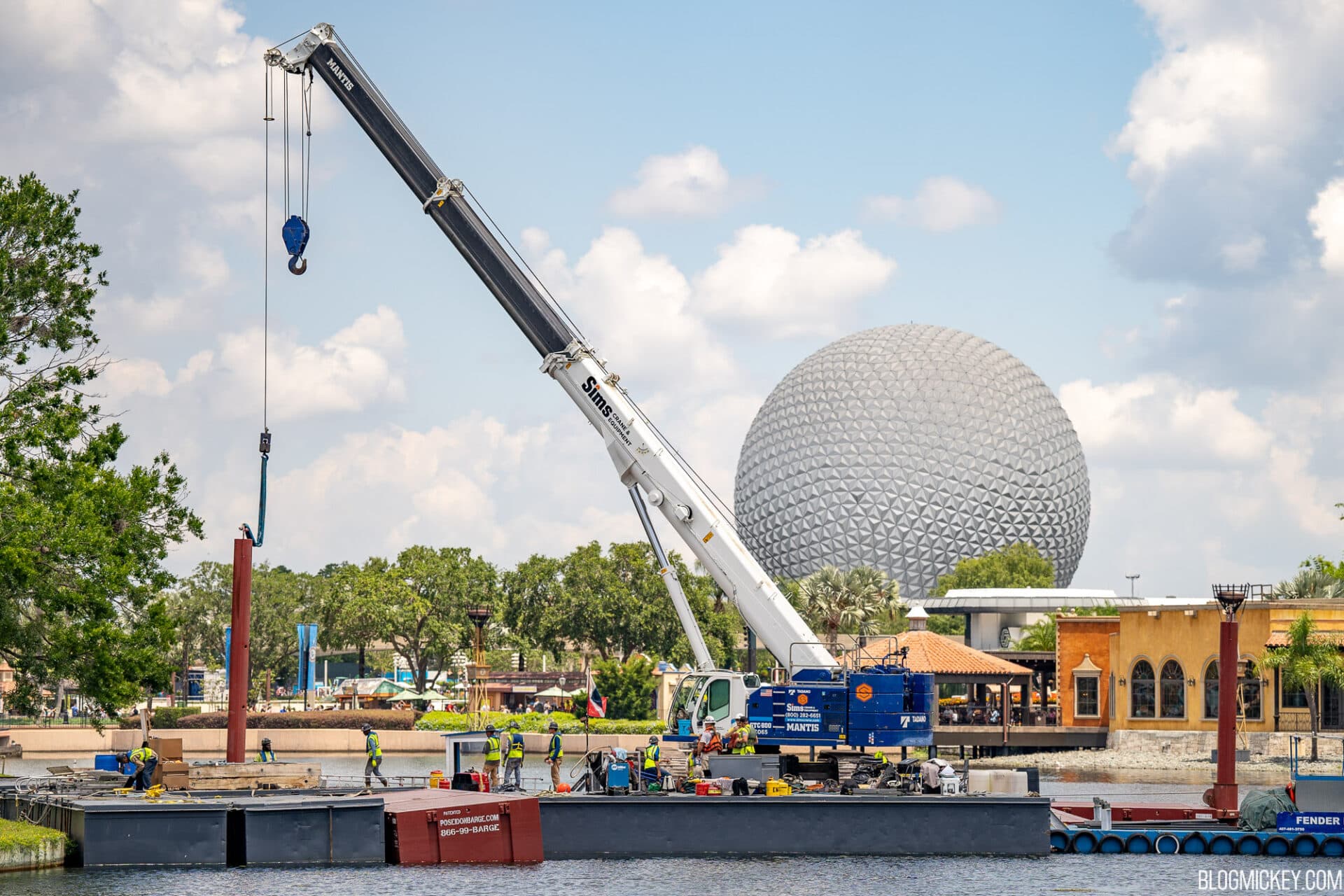 Heavy Machinery Moves Into World Showcase Lagoon for New EPCOT ...