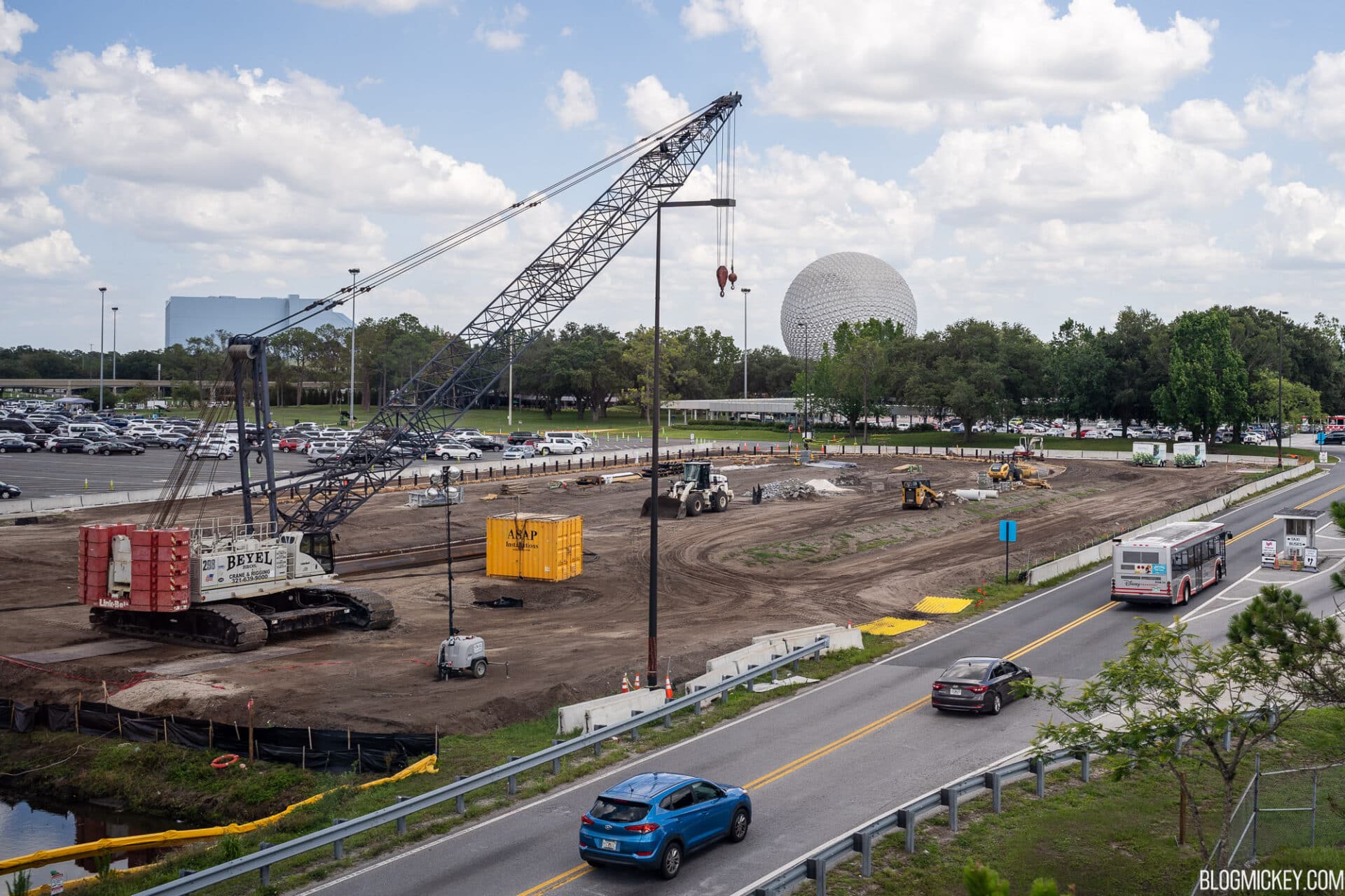 Construction Continues For New Ride Share Area at EPCOT