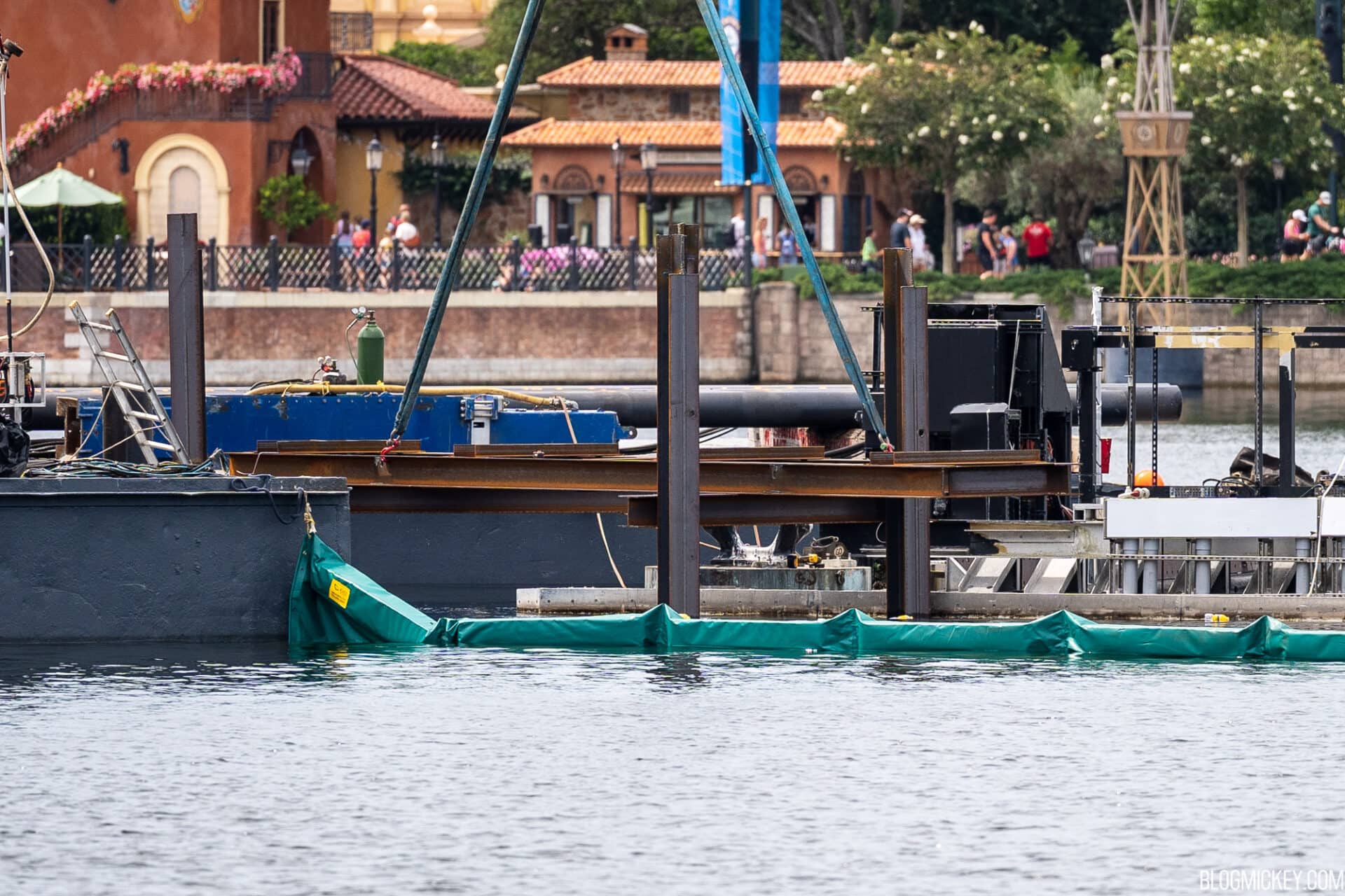New Construction Underway in World Showcase Lagoon at EPCOT