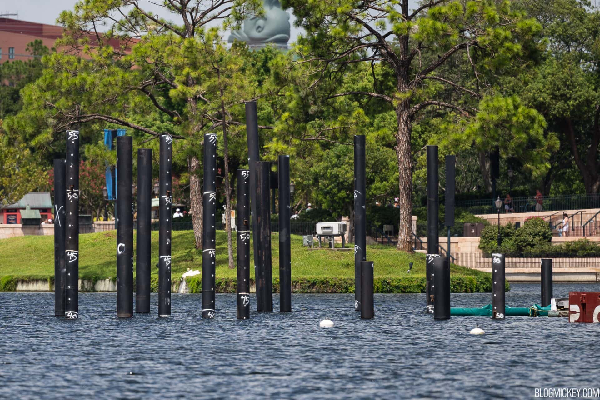 Work Continues on Platform Construction in World Showcase Lagoon for ...