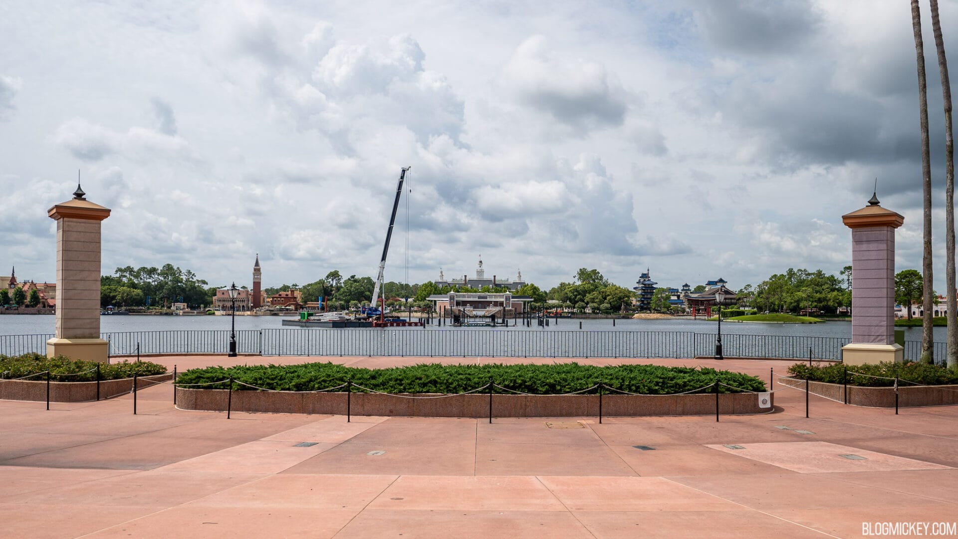 Work Continues on Platform Construction in World Showcase Lagoon for ...