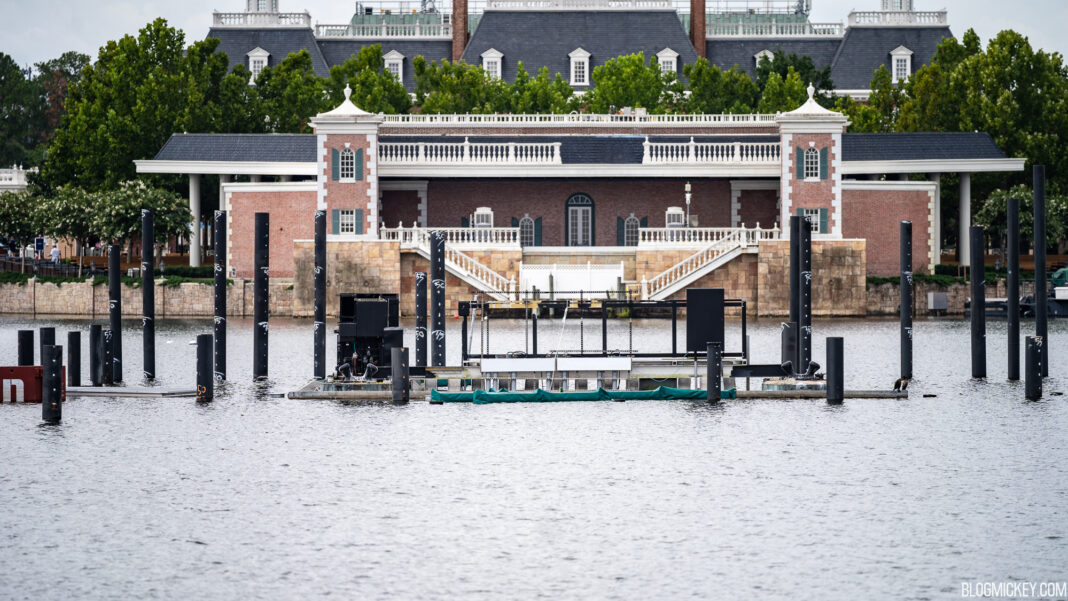 Work Continues on Platform Construction in World Showcase Lagoon for ...