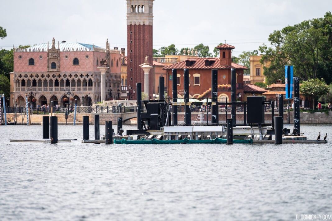 Work Continues on Platform Construction in World Showcase Lagoon for ...