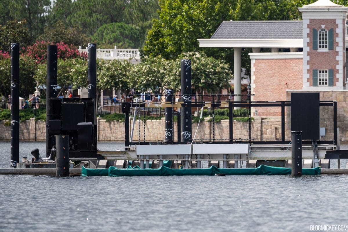 Work Continues on Platform Construction in World Showcase Lagoon for ...