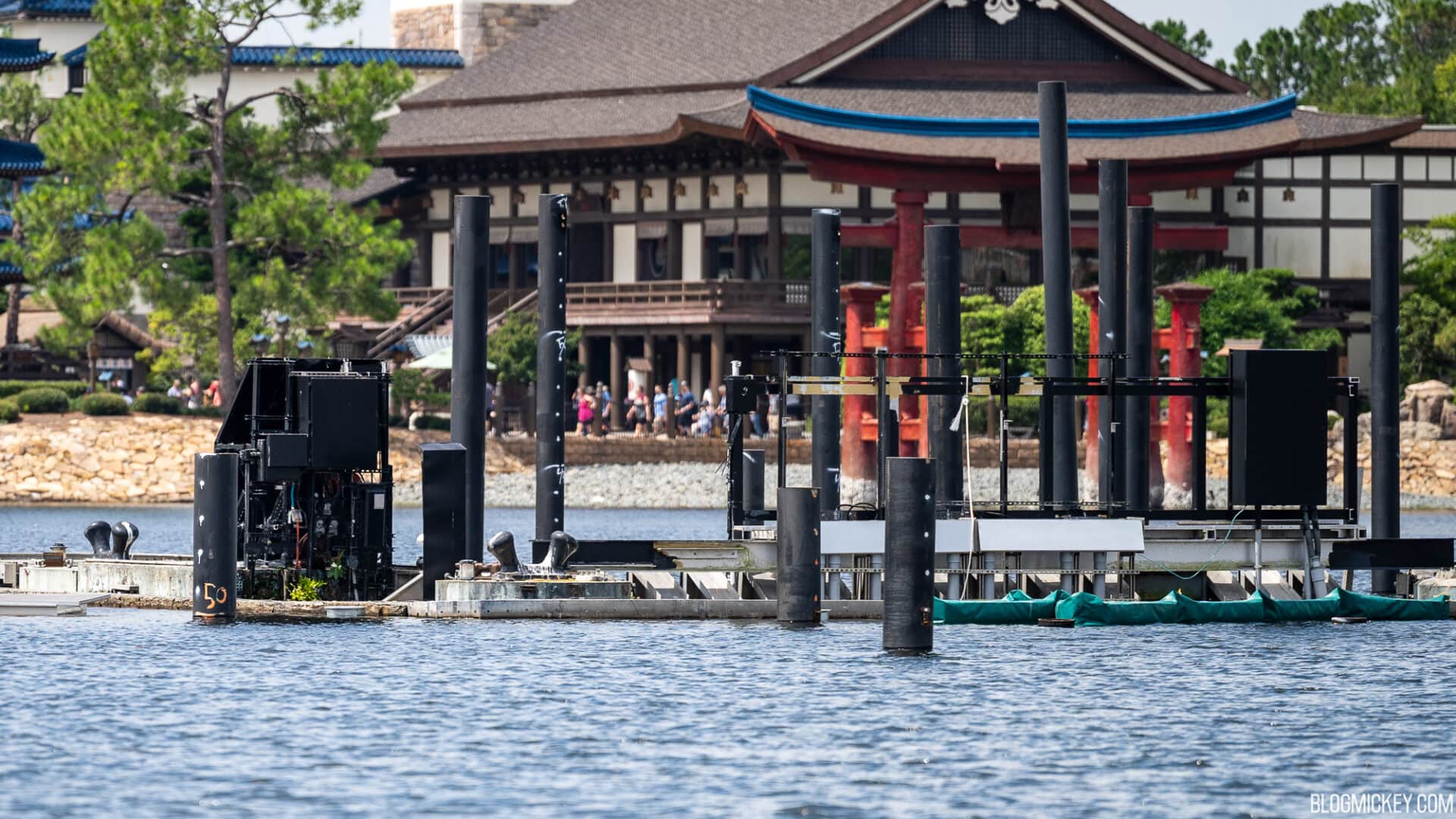 Work Continues on Platform Construction in World Showcase Lagoon for ...