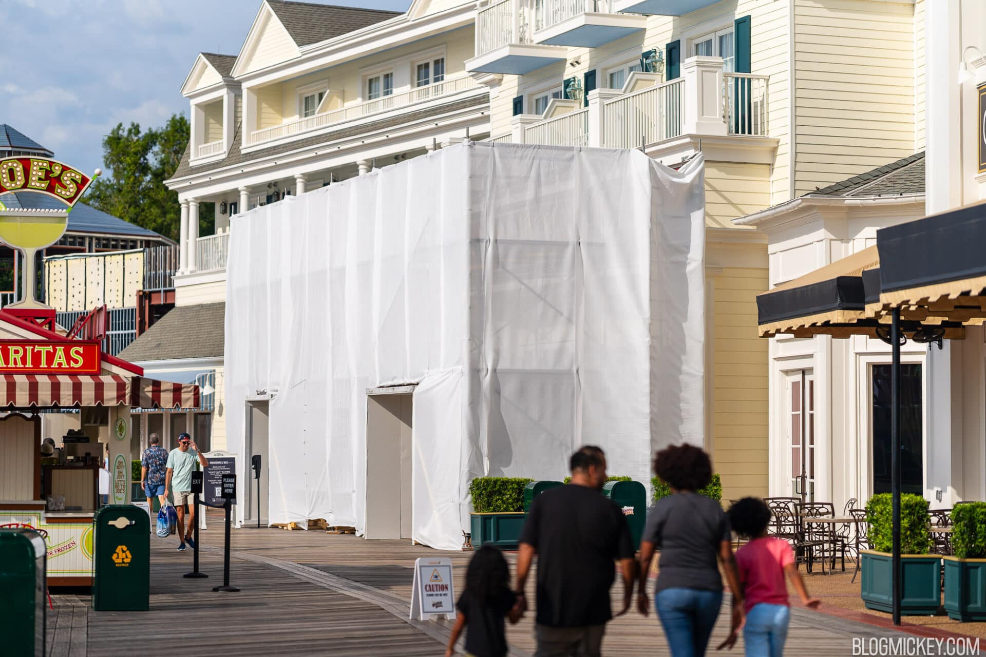Scaffolding & Scrims Installed at BoardWalk Deli