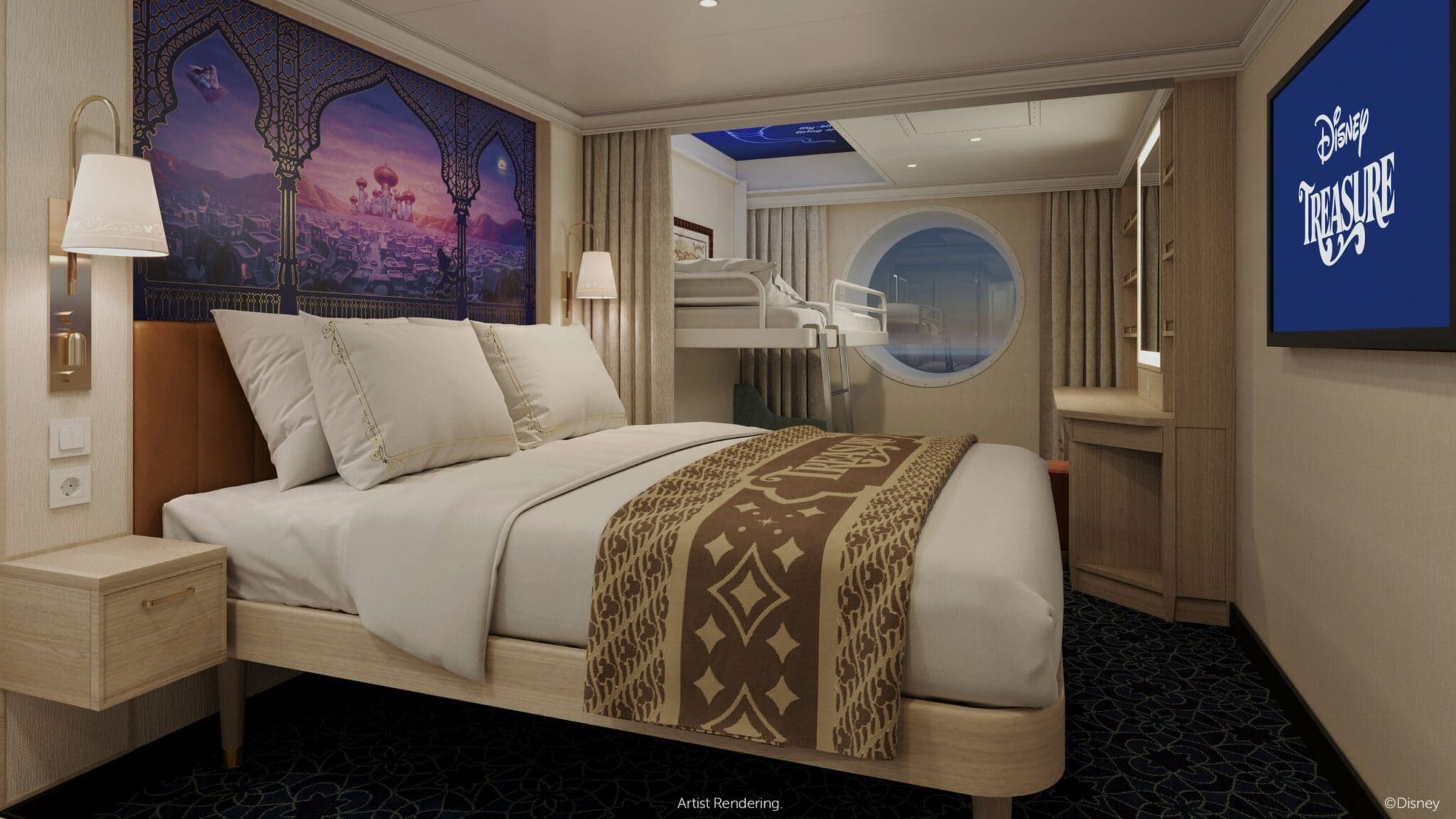 Disney Treasure Cruise Ship: 1,200+ Staterooms Themed to Beloved Disney ...