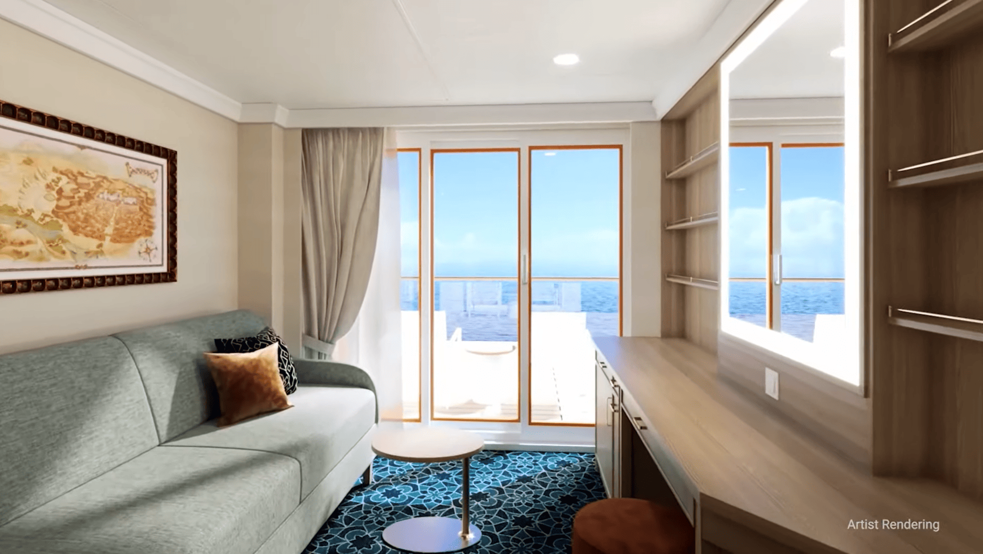 Disney Treasure Cruise Ship: 1,200+ Staterooms Themed to Beloved Disney ...