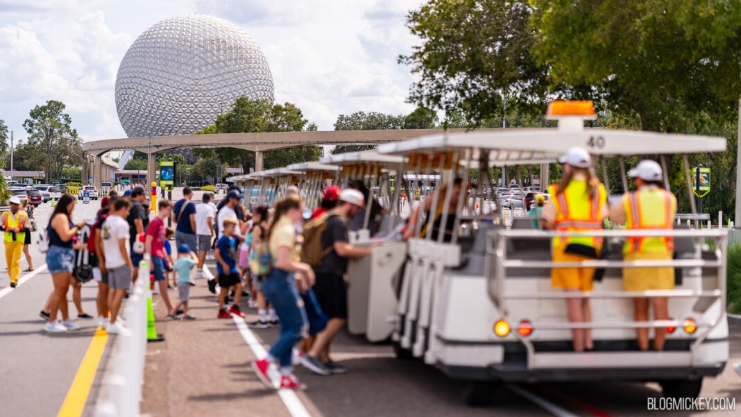 After More Than 1,100 Days Courtesy Parking Lot Trams Return to All ...
