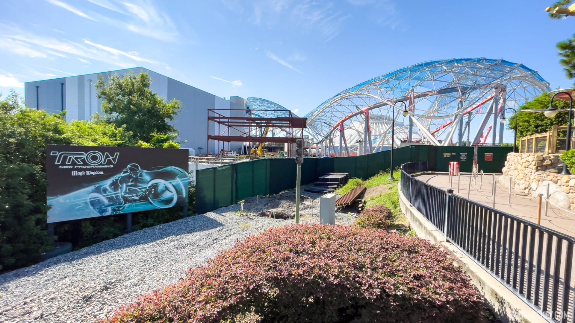 Casey Jr. Billboard Replaces TRON Construction Advertising at Magic Kingdom