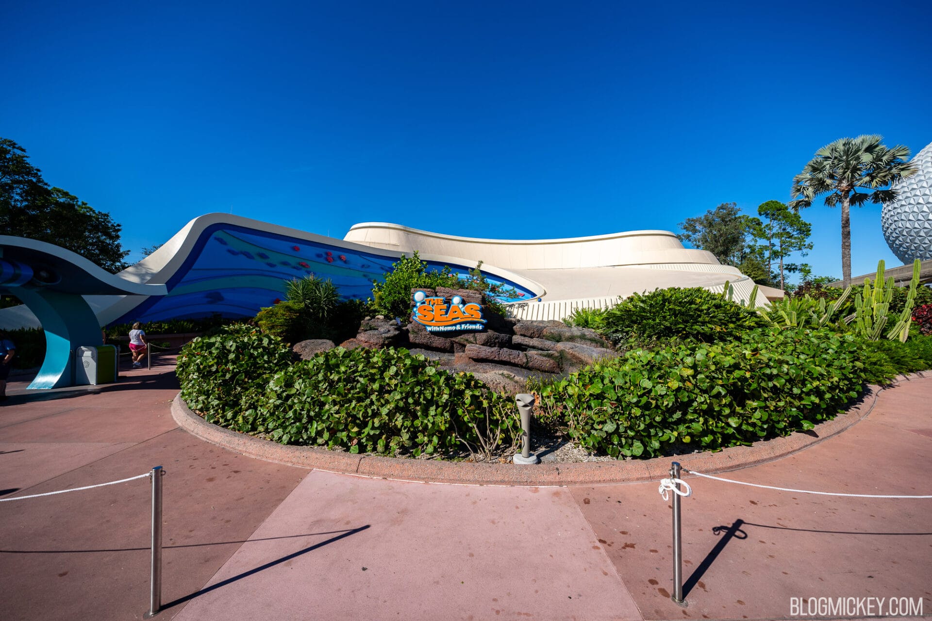 The Seas Pavilion "Living Seas" Repainting Continues at EPCOT