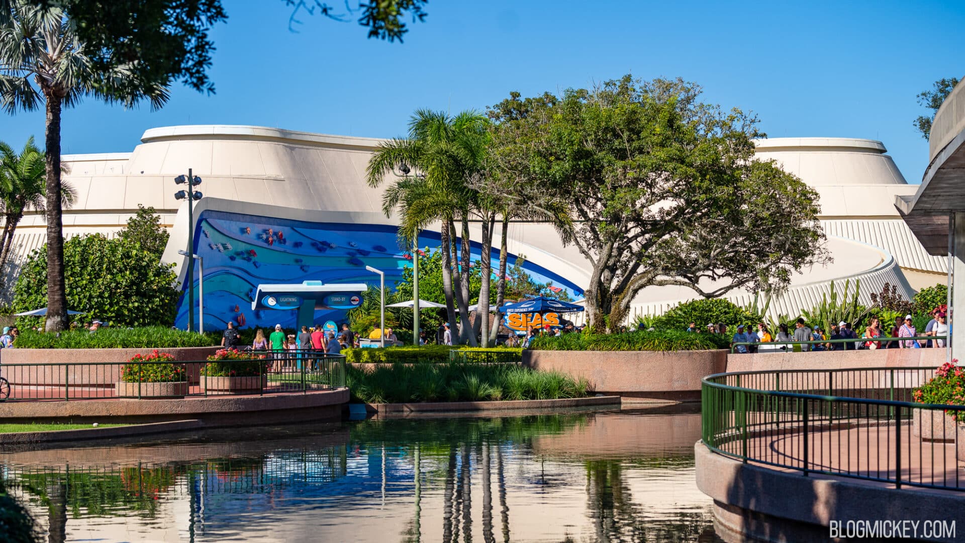The Seas Pavilion "Living Seas" Repainting Continues at EPCOT