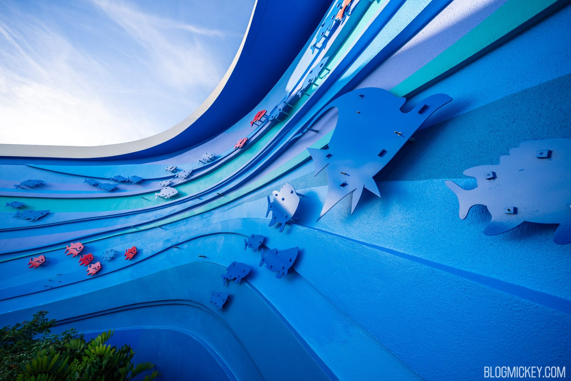 The Seas Pavilion "Living Seas" Repainting Continues at EPCOT