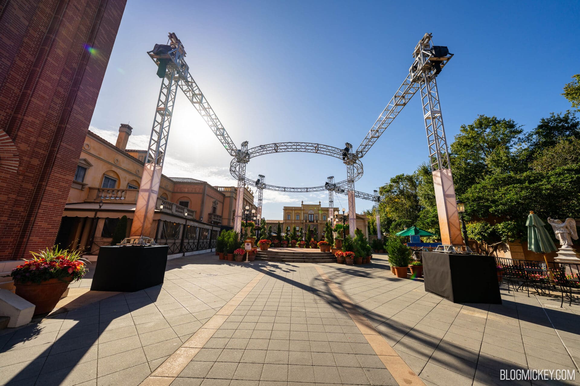 Preparations Underway for New Year's Eve Rave at EPCOT's Italy Pavilion