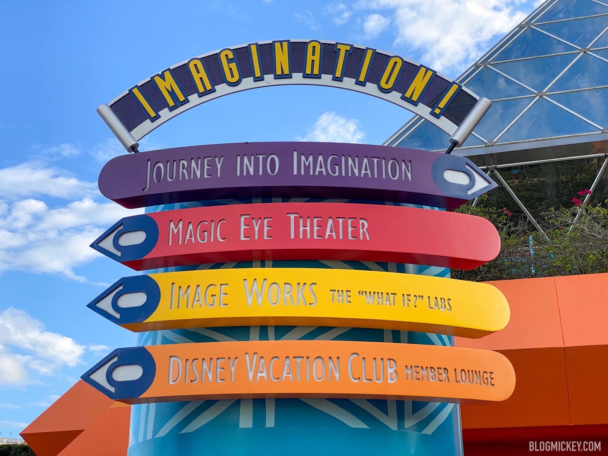 Imagination Pavilion Directional Sign & Map Removed