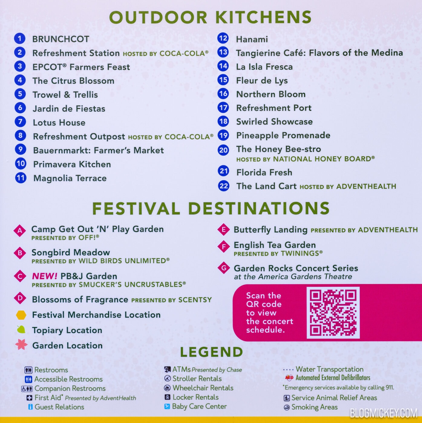 2024 EPCOT Flower & Garden Festival Map