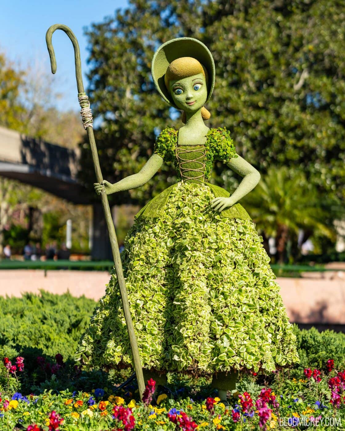 Woody, Bo Peep & Sheep Topiaries Relocated to New World Celebration ...