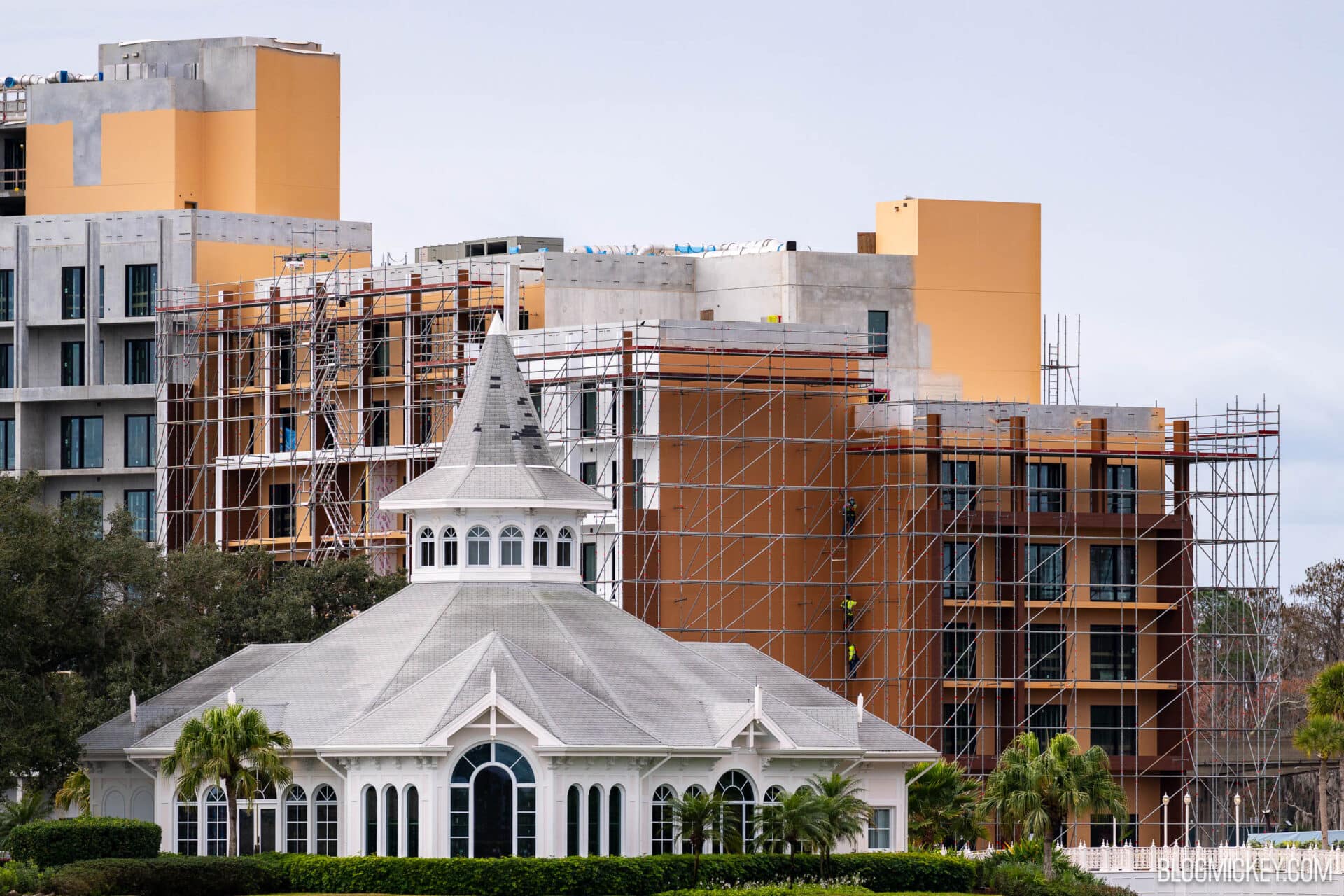 Polynesian Village DVC Tower Update: Painting & Pool Progress