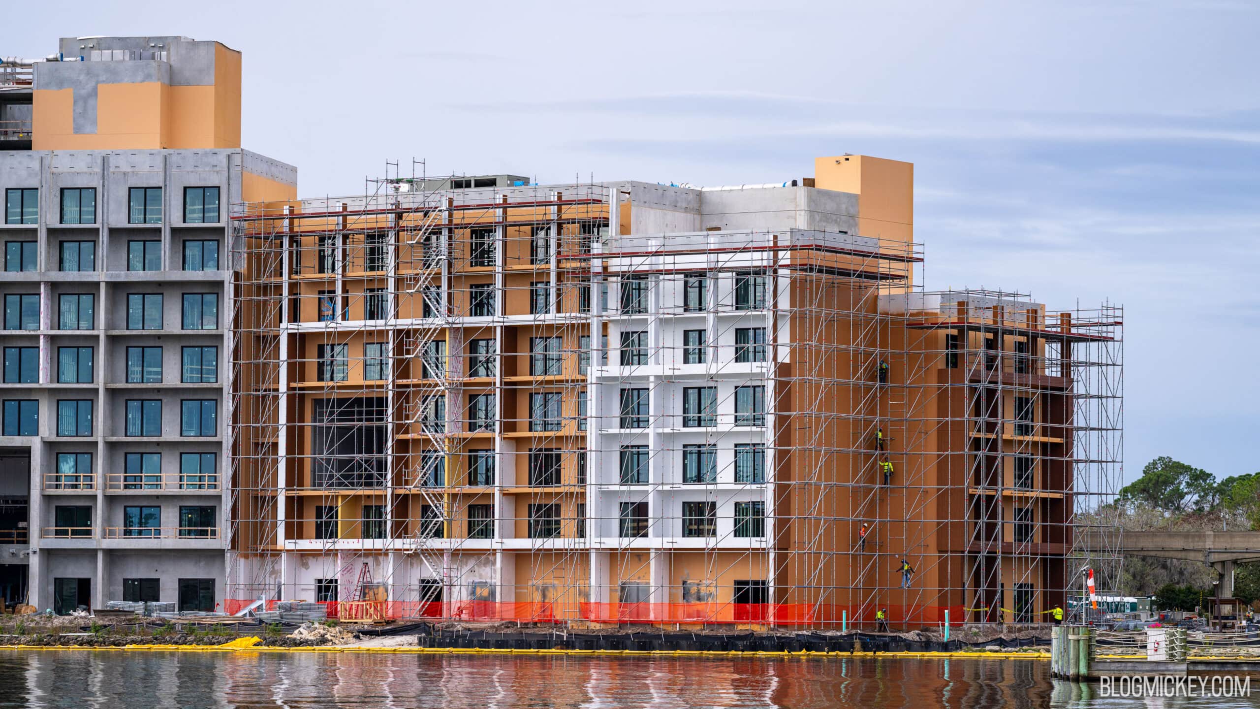 Polynesian Village DVC Tower Update: Painting & Pool Progress