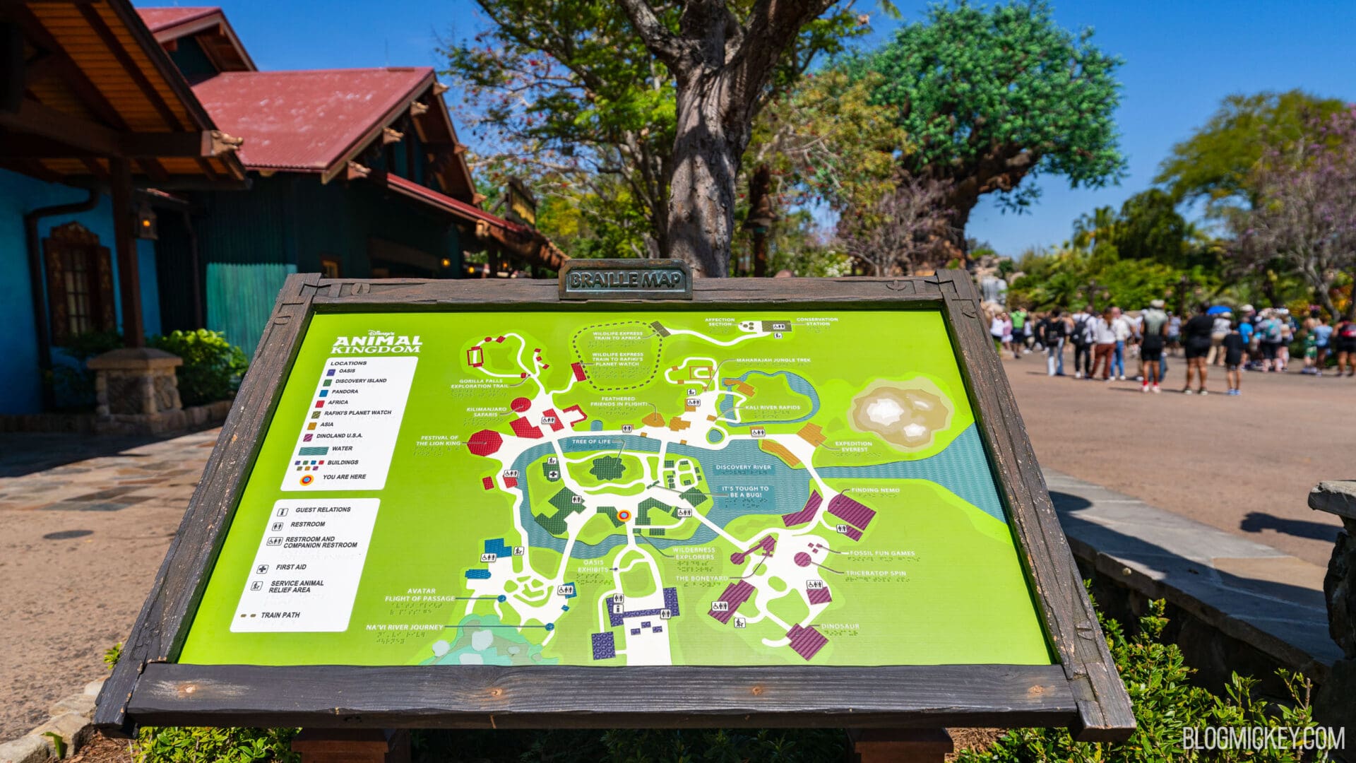New Simplified & Improved Braille Map Debuts at Disney's Animal Kingdom