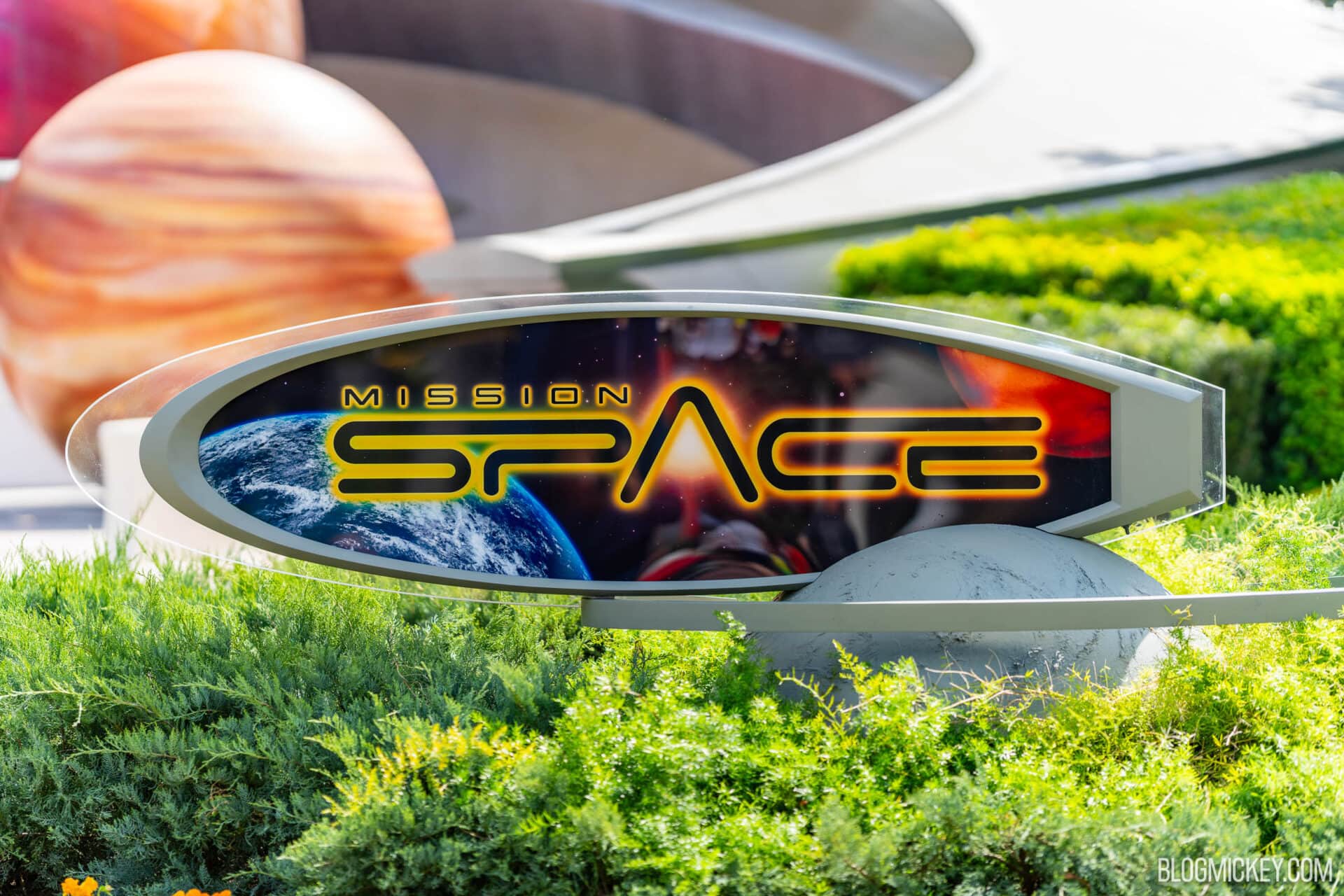 Mission: SPACE Attraction Sign Returns to EPCOT