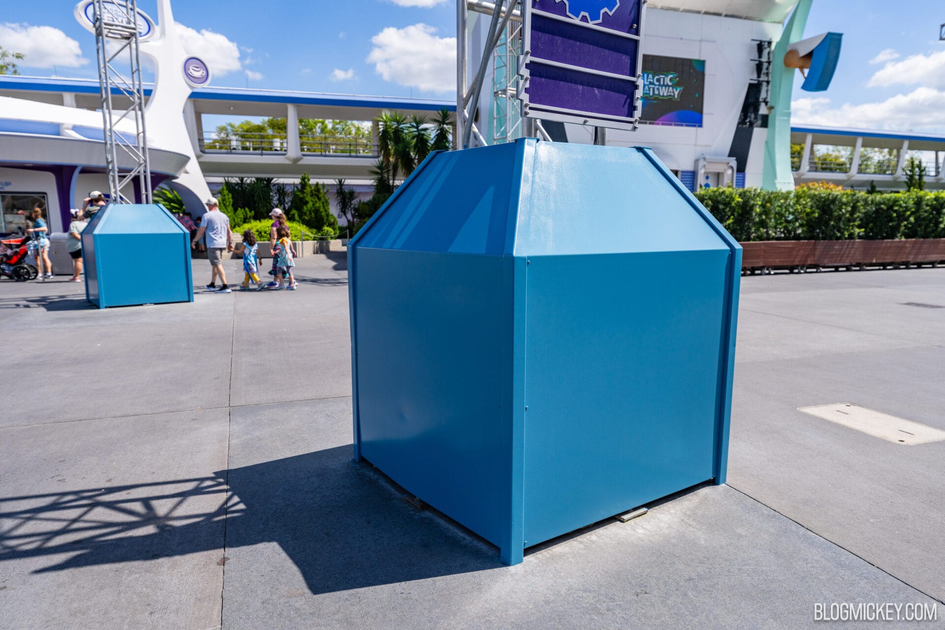 New Color Scheme at Rockettower Plaza Stage in Magic Kingdom's Tomorrowland