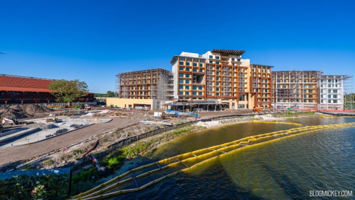 Polynesian Village DVC Tower Update: More Paint, More Scaffolding