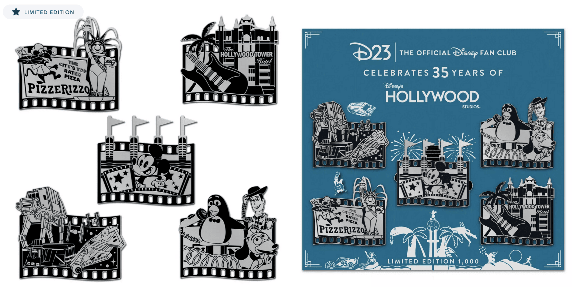 Hollywood Studios 35th Anniversary Limited-Edition Pin Set Now ...