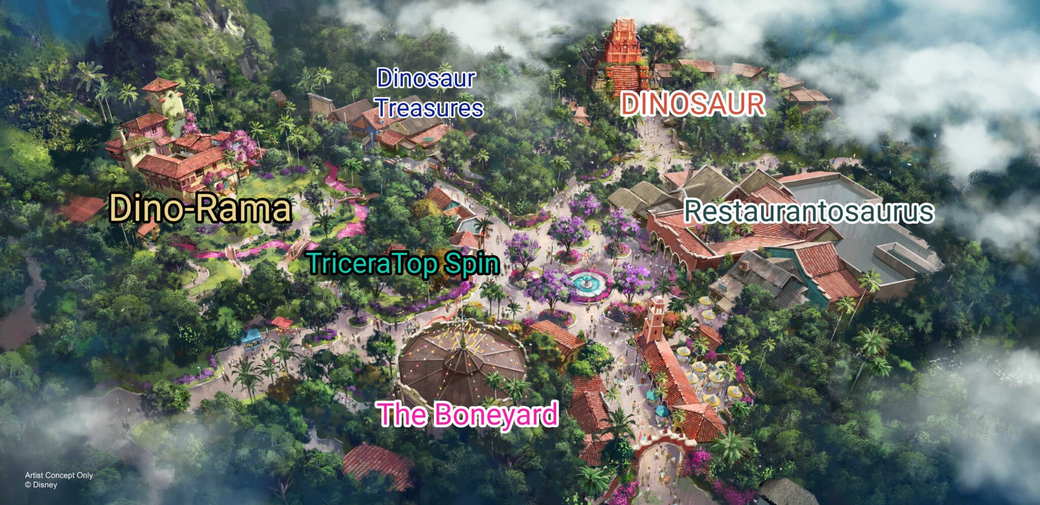 A Walking Tour of DinoLand USA & Planned Tropical Americas Changes
