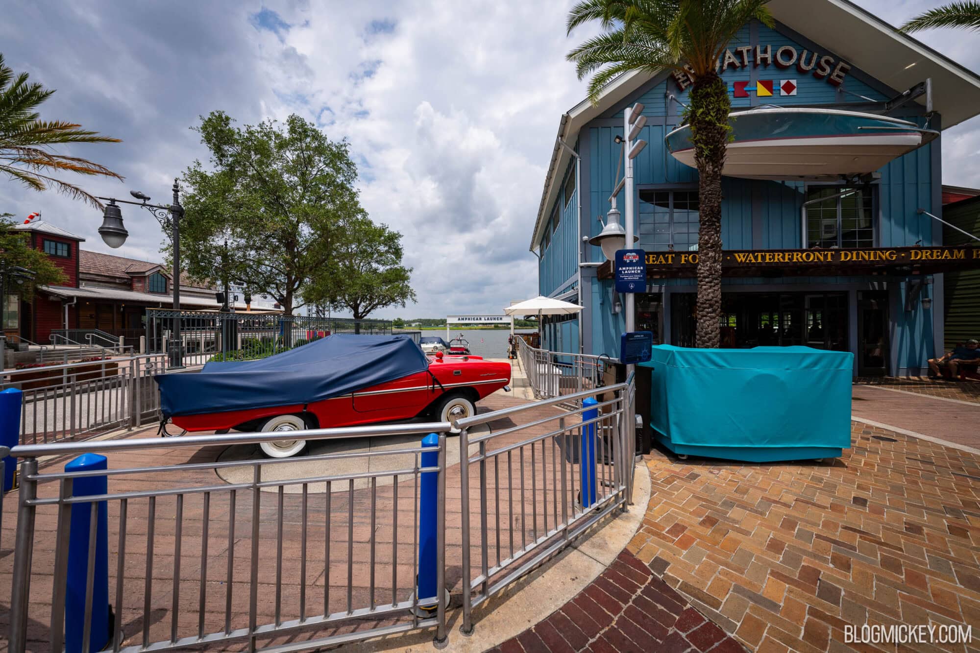 Amphicar Tours Suspended at Disney Springs Due to Low Water Levels