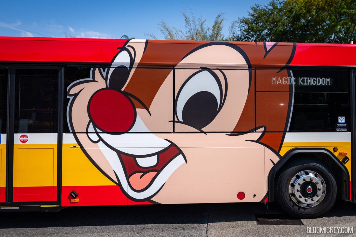 New Chip & Dale Bus Wrap Debuts at Walt Disney World