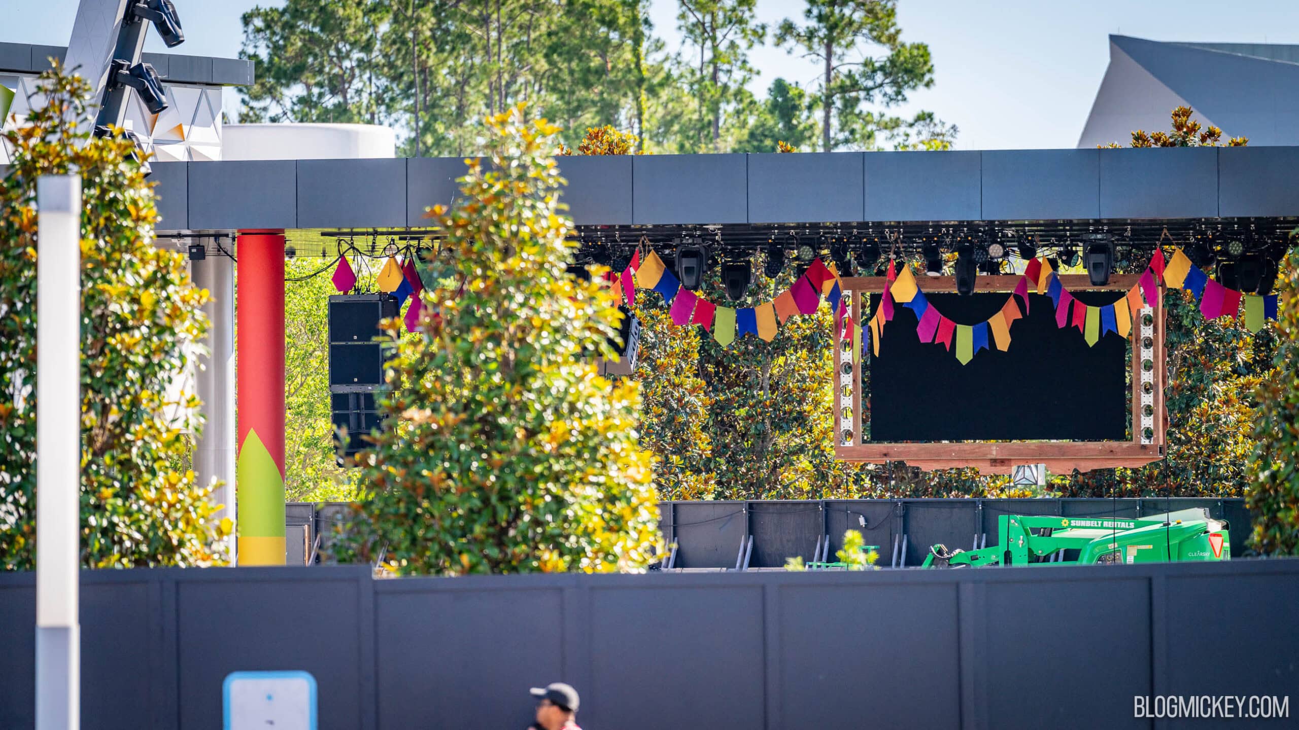 More Encanto Theming & Screen Installed at CommuniCore Plaza Stage