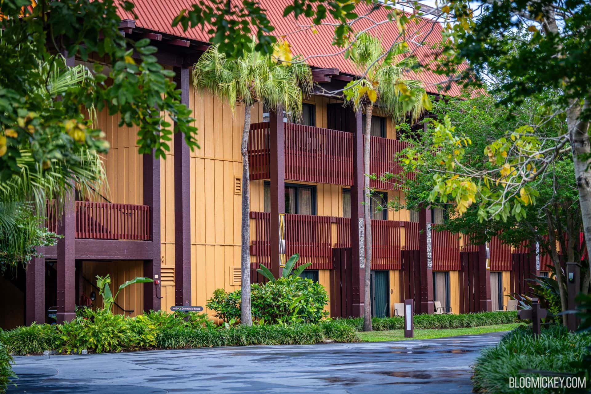 Repainting of Polynesian Village Resort Longhouses Matches New DVC Tower