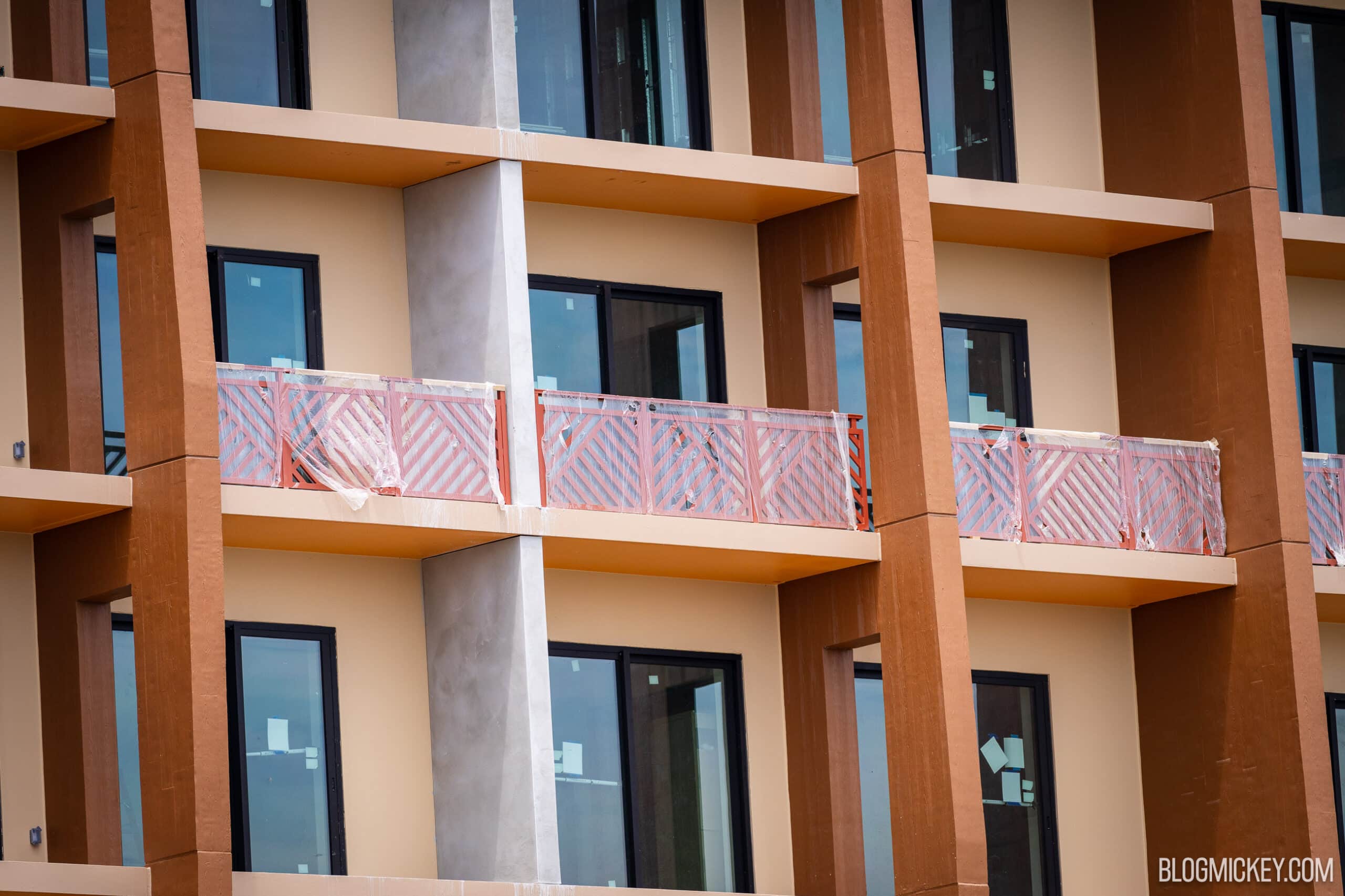 Polynesian Village DVC Island Tower Milestone Update: Balconies & Hardscape