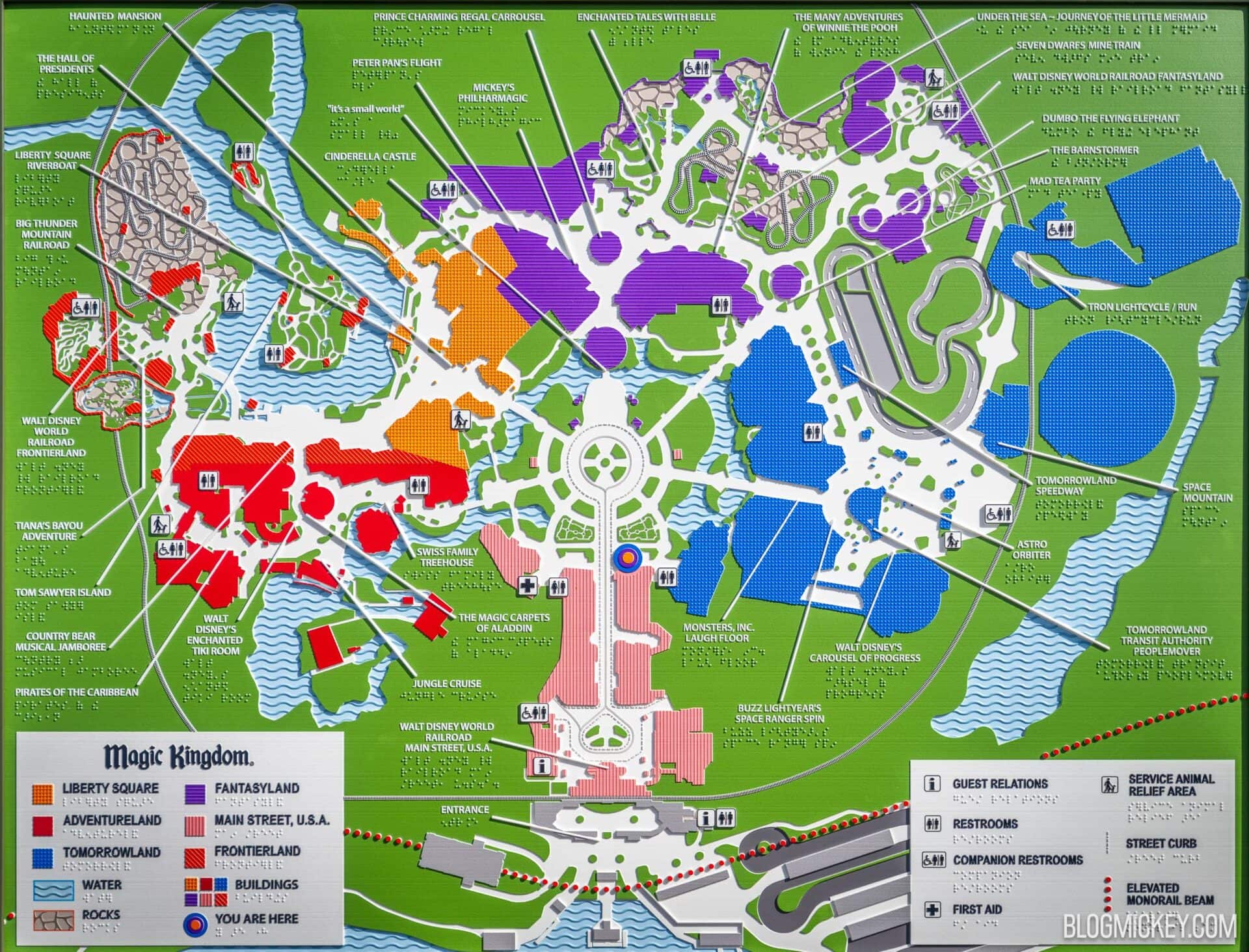 New Braille Map Debuts at Magic Kingdom with Tiana's Bayou Adventure ...