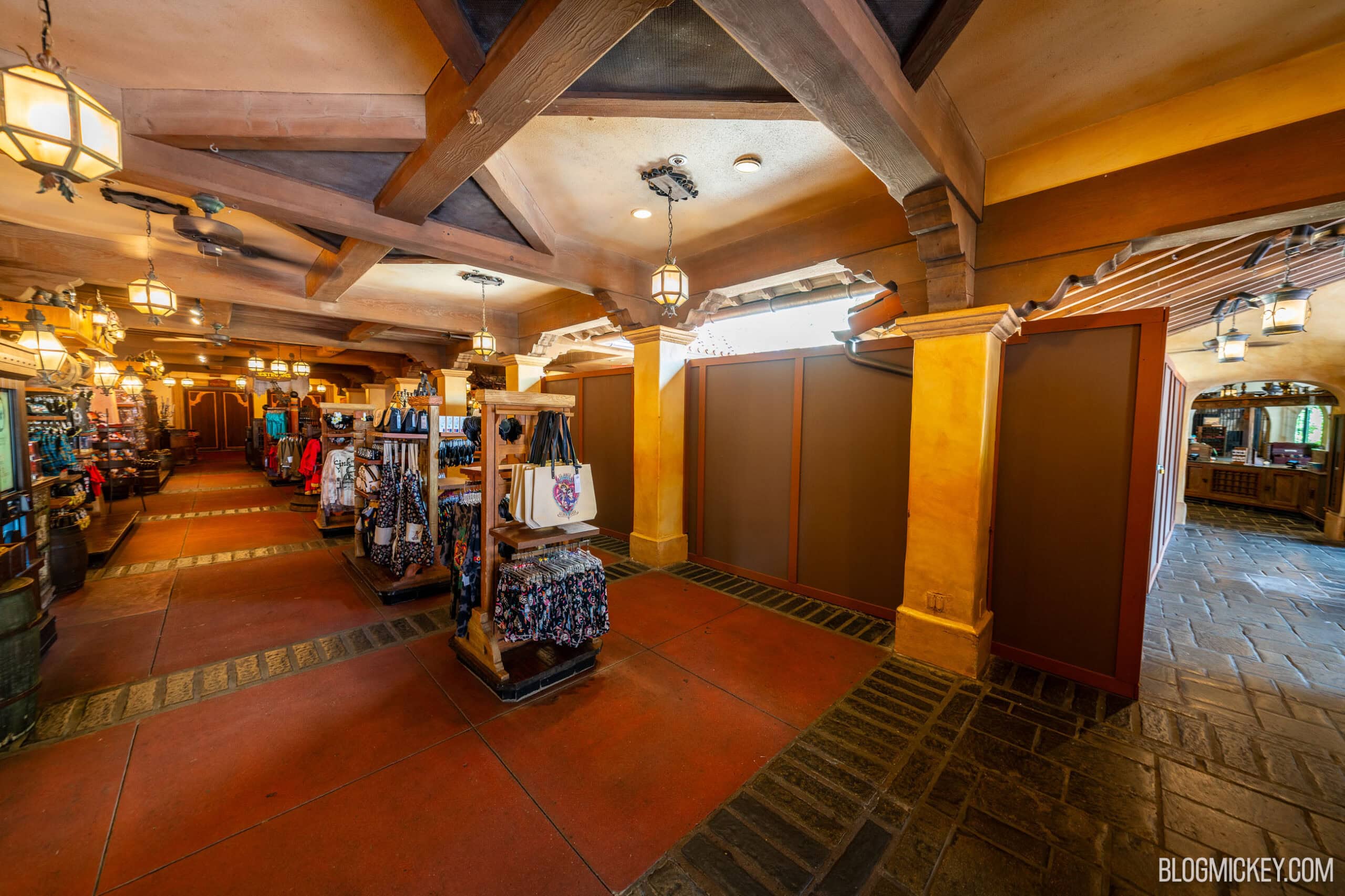 Construction Walls Installed in Pirates of the Caribbean Gift Shop at ...