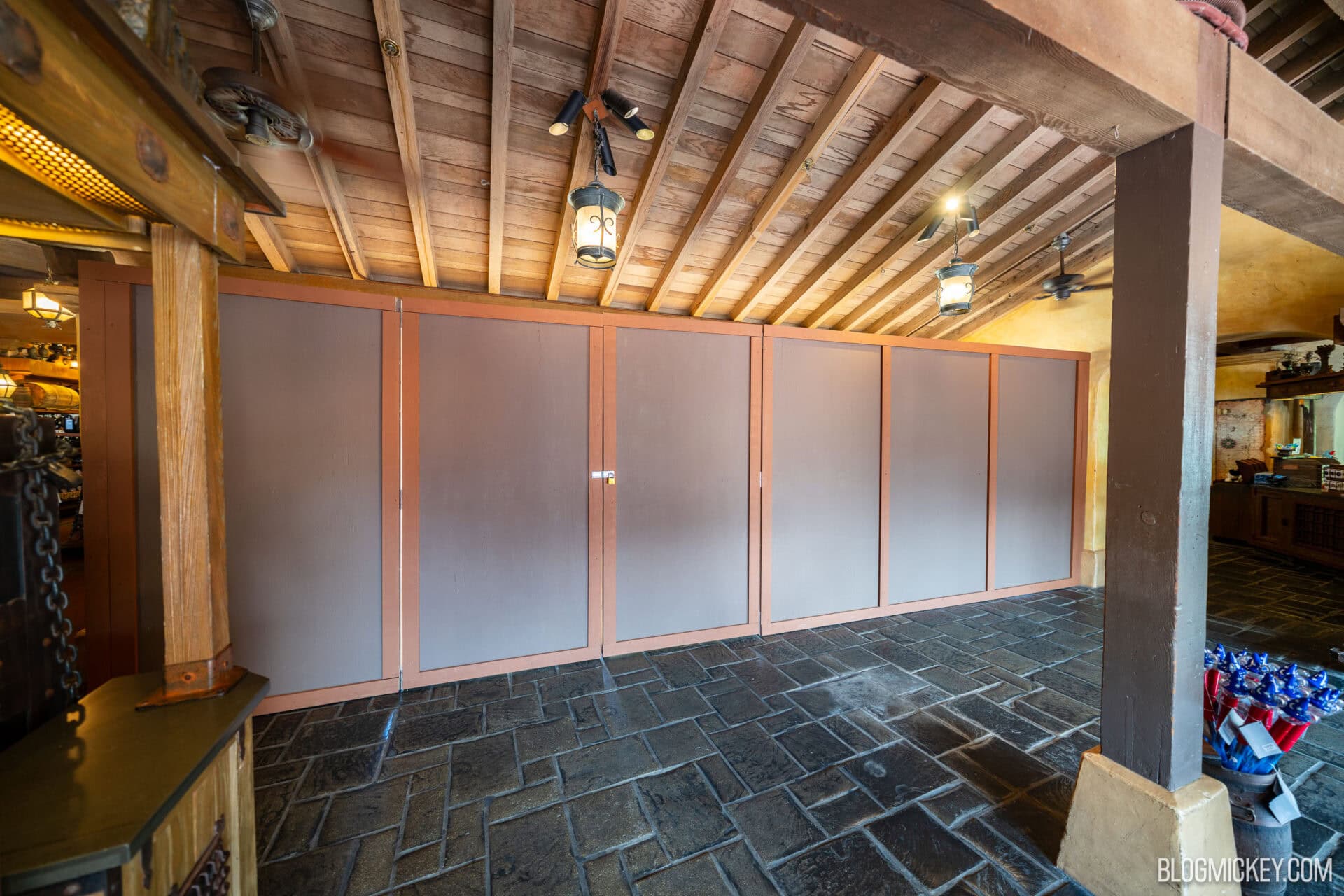 Construction Walls Installed in Pirates of the Caribbean Gift Shop at ...
