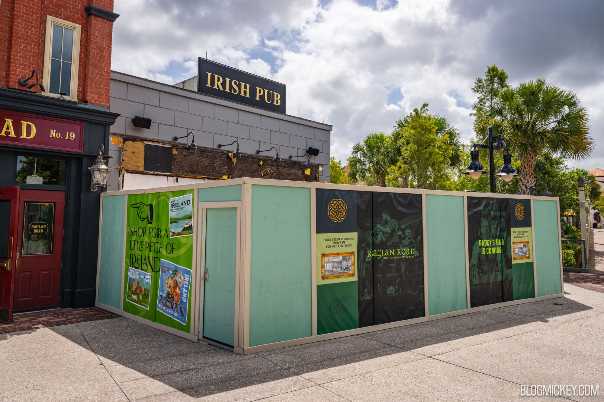 Paddy's Walk-Up Bar Under Construction at Raglan Road in Disney Springs