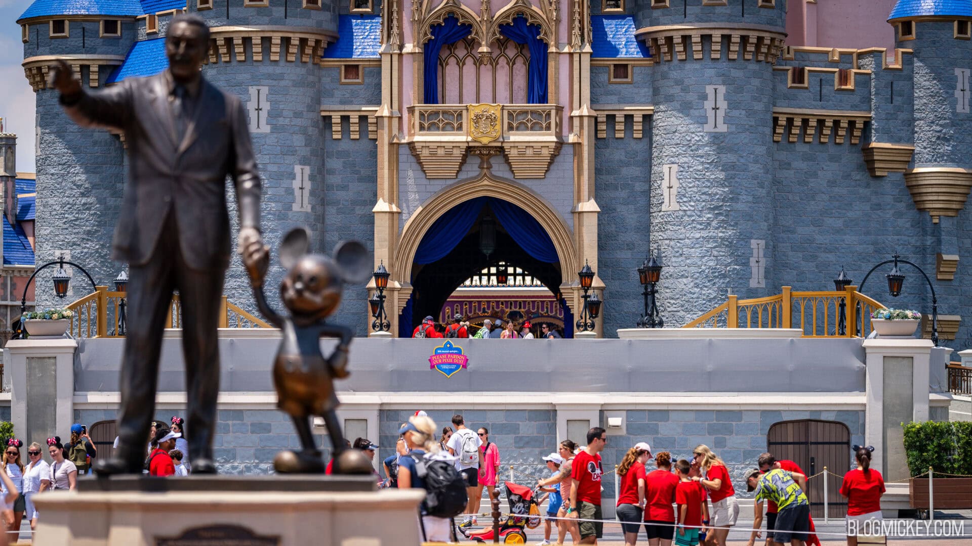 Work Begins on Cinderella Castle Stage Refurbishment at Magic Kingdom