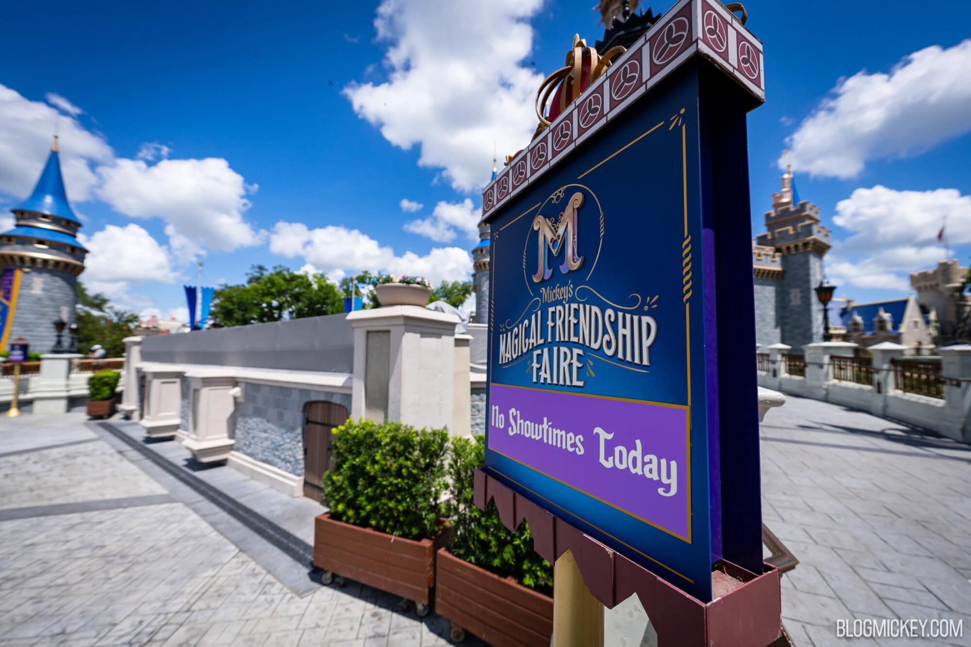 Updated Look at Cinderella Castle Stage Refurbishment at Magic Kingdom