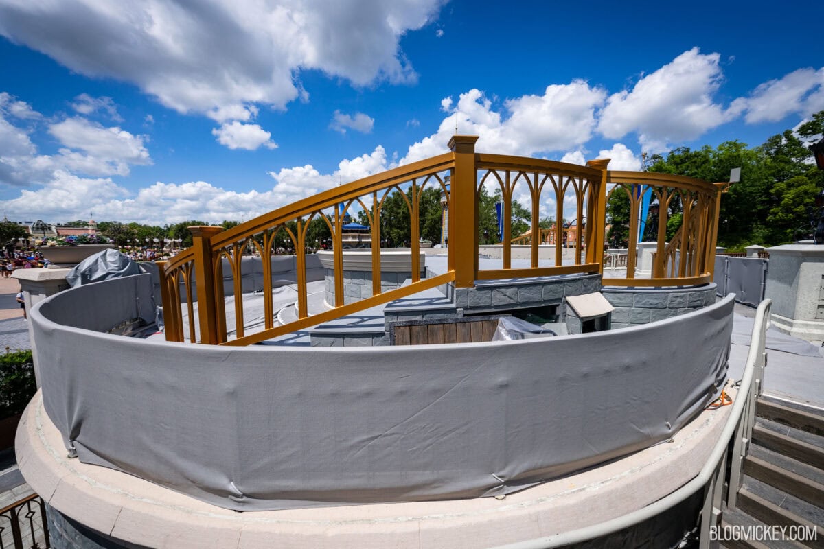 Updated Look at Cinderella Castle Stage Refurbishment at Magic Kingdom