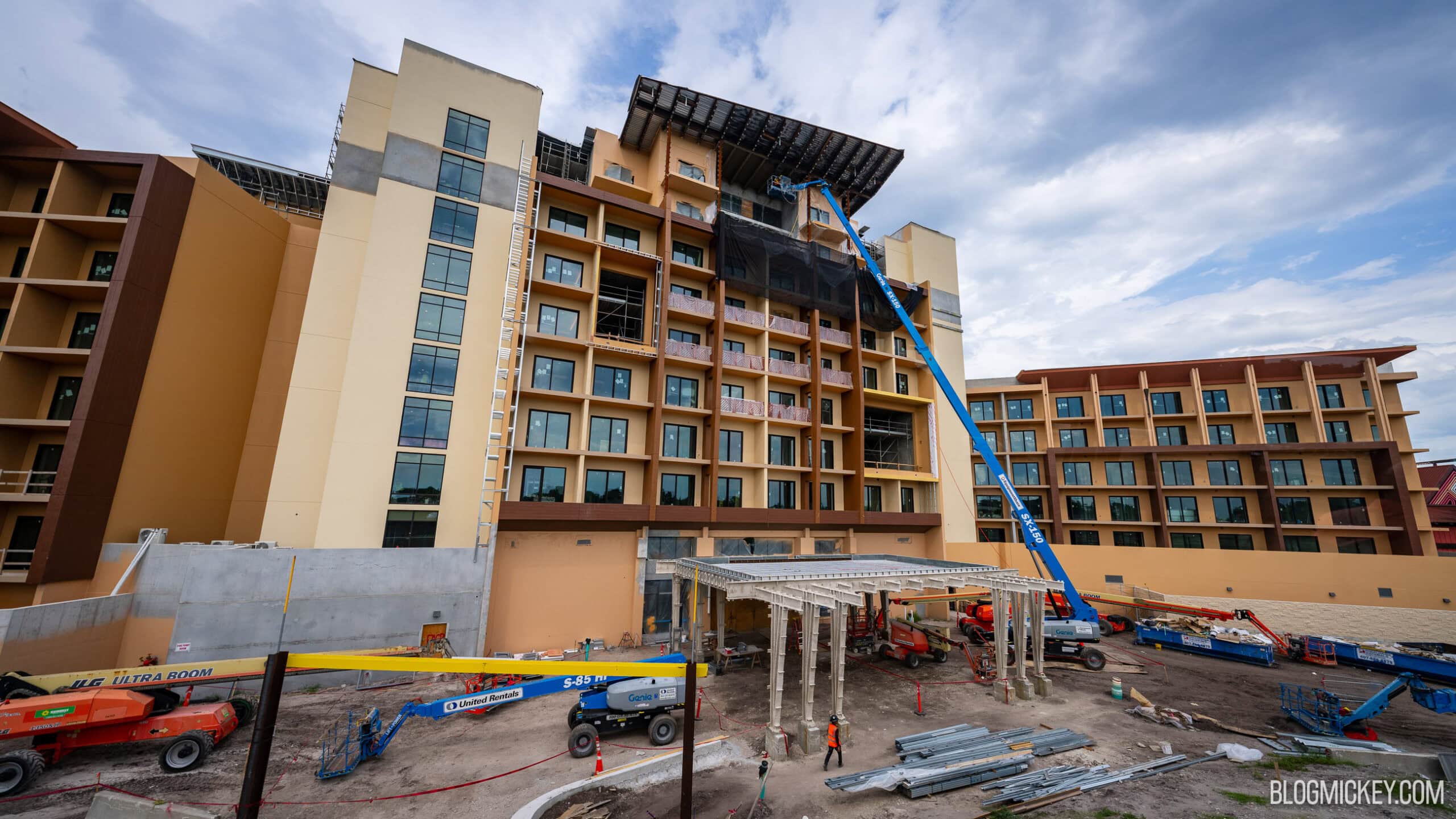 New Theming Elements Installed, Updated Look at Front of Island Tower ...